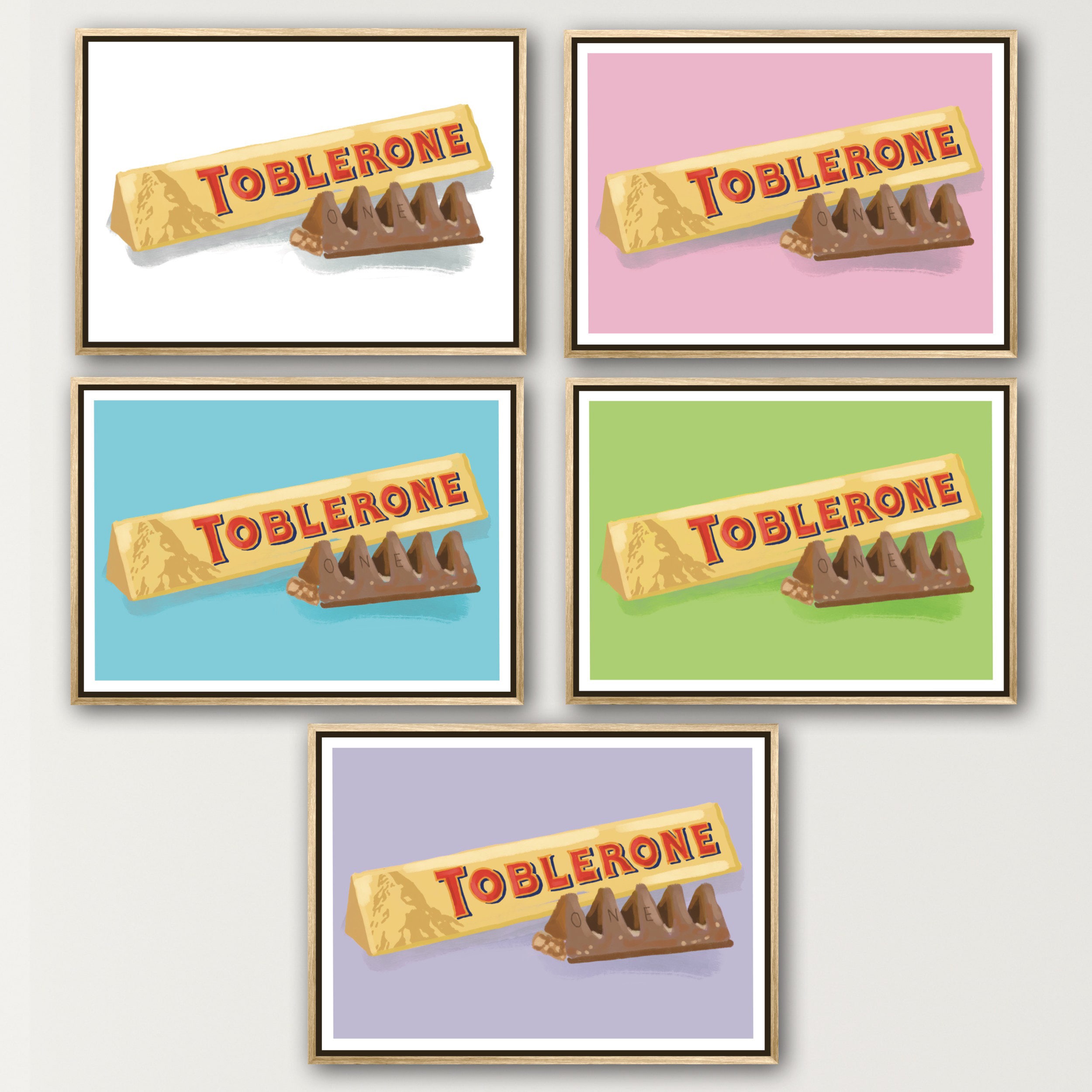 Toblerone Art Print / Kitchen Wall Art / Food Poster Print / - Etsy