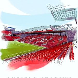 Anfield Art Print / Liverpool Wall Art / Football Art Print / - Etsy UK