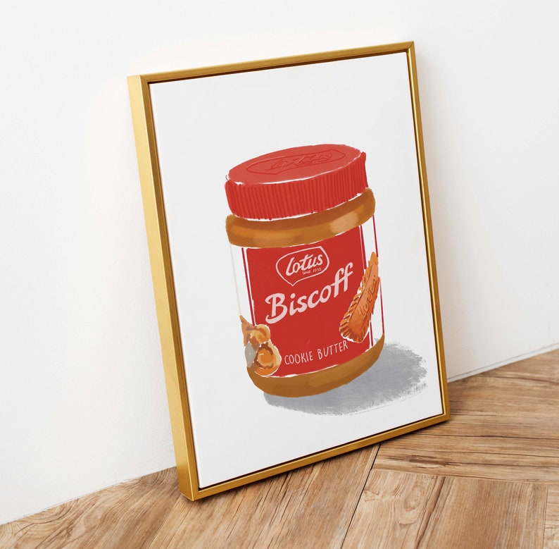 Biscoff Art Print / Kitchen Wall Art / Biscuit Art Print / - Etsy UK