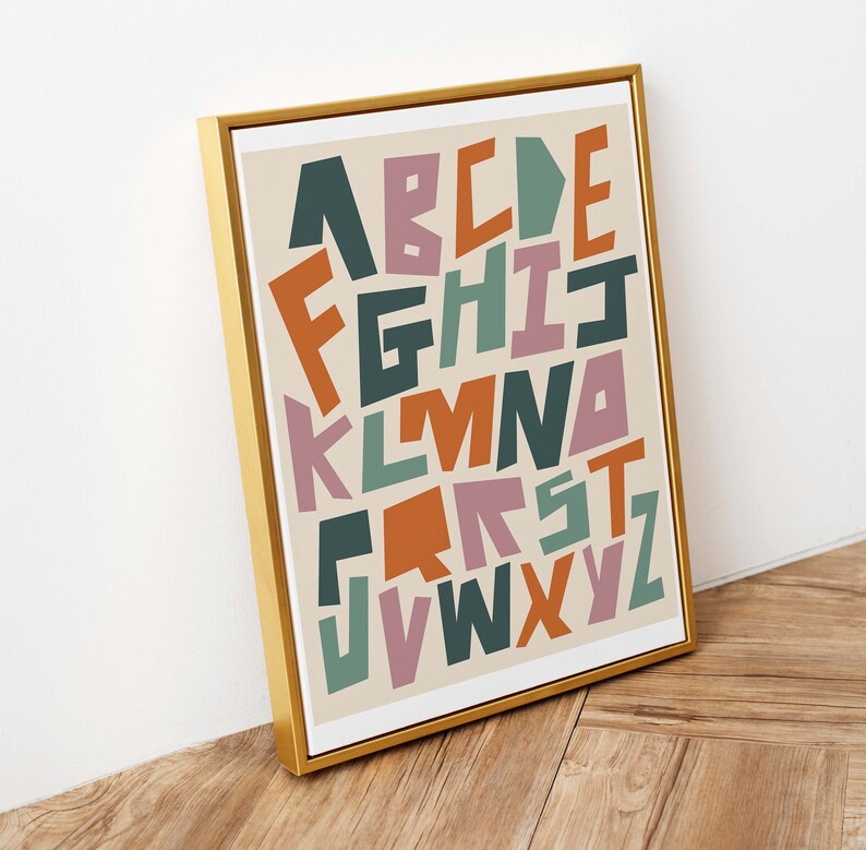 Alphabet Art Print / Kids Bedroom Wall Art / Children's - Etsy