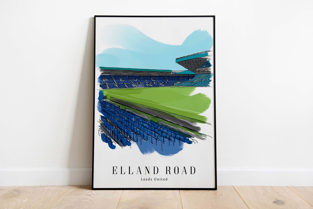 Elland Road Art Print / Leeds Wall Art / Football Art Print / - Etsy