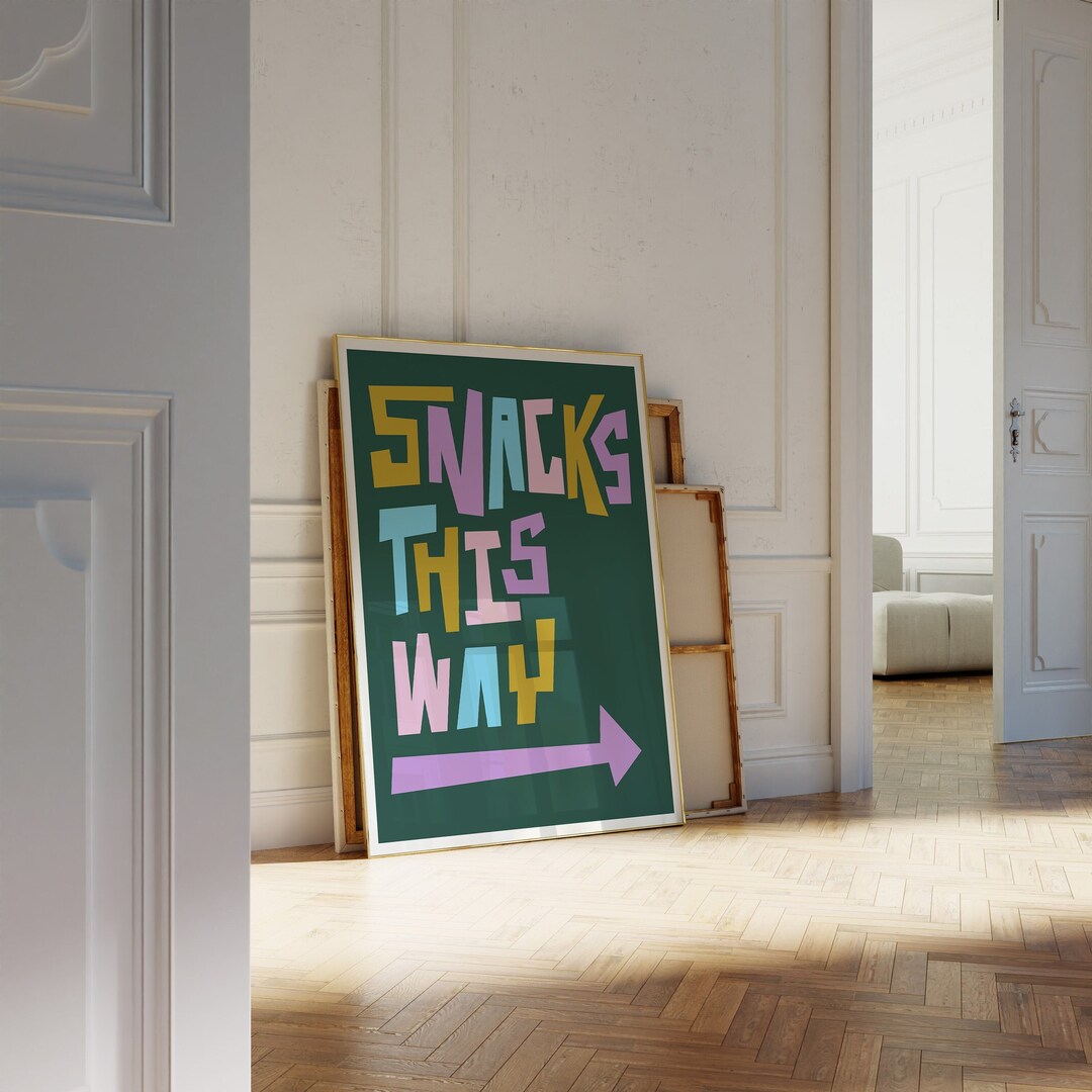 Funny Snack Art Print / Kitchen Wall Art / Food Art Print / Art for ...