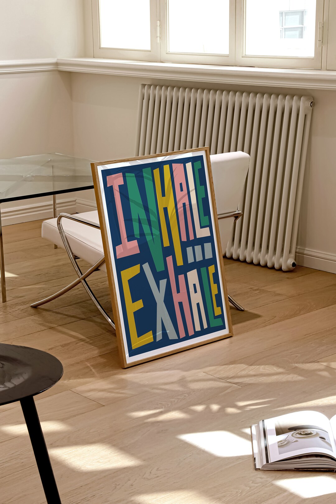 Inhale Exhale Art Print / Kitchen Wall Art / Gallery Wall Art / Art for ...