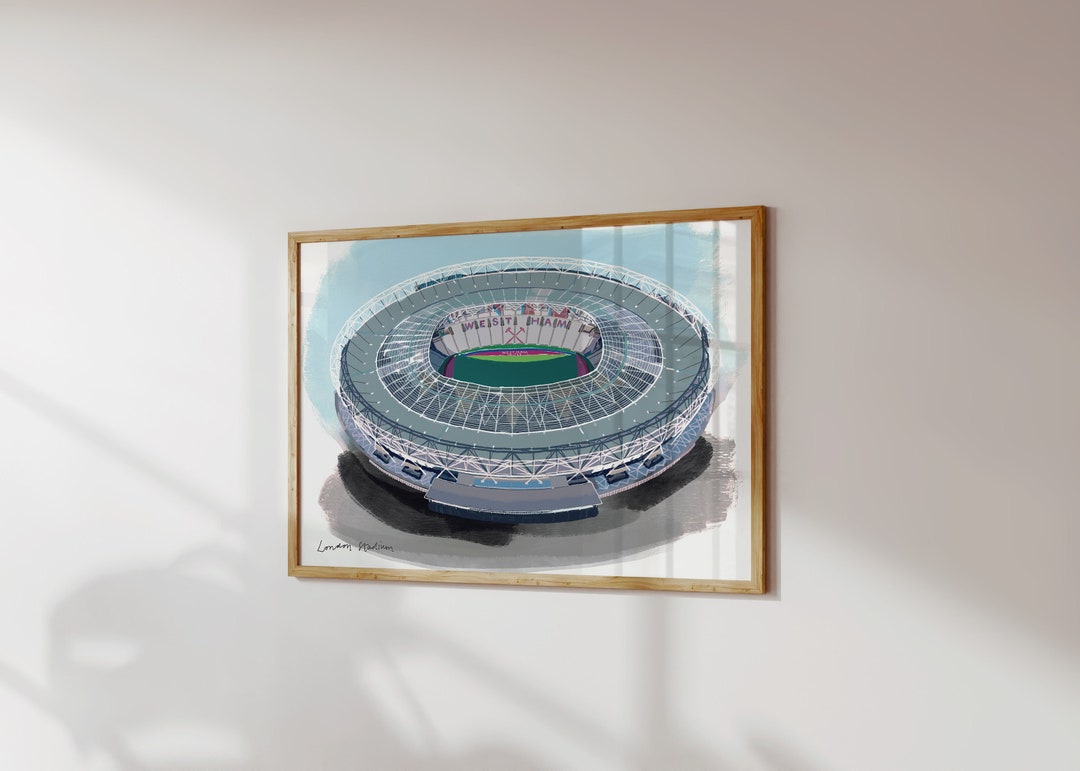 West Ham Football Fan Gift / London Stadium Art Print / West Ham United ...