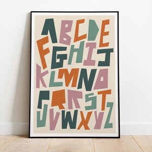 Alphabet Art Print / Kids Bedroom Wall Art / Children's Wall Decor ...