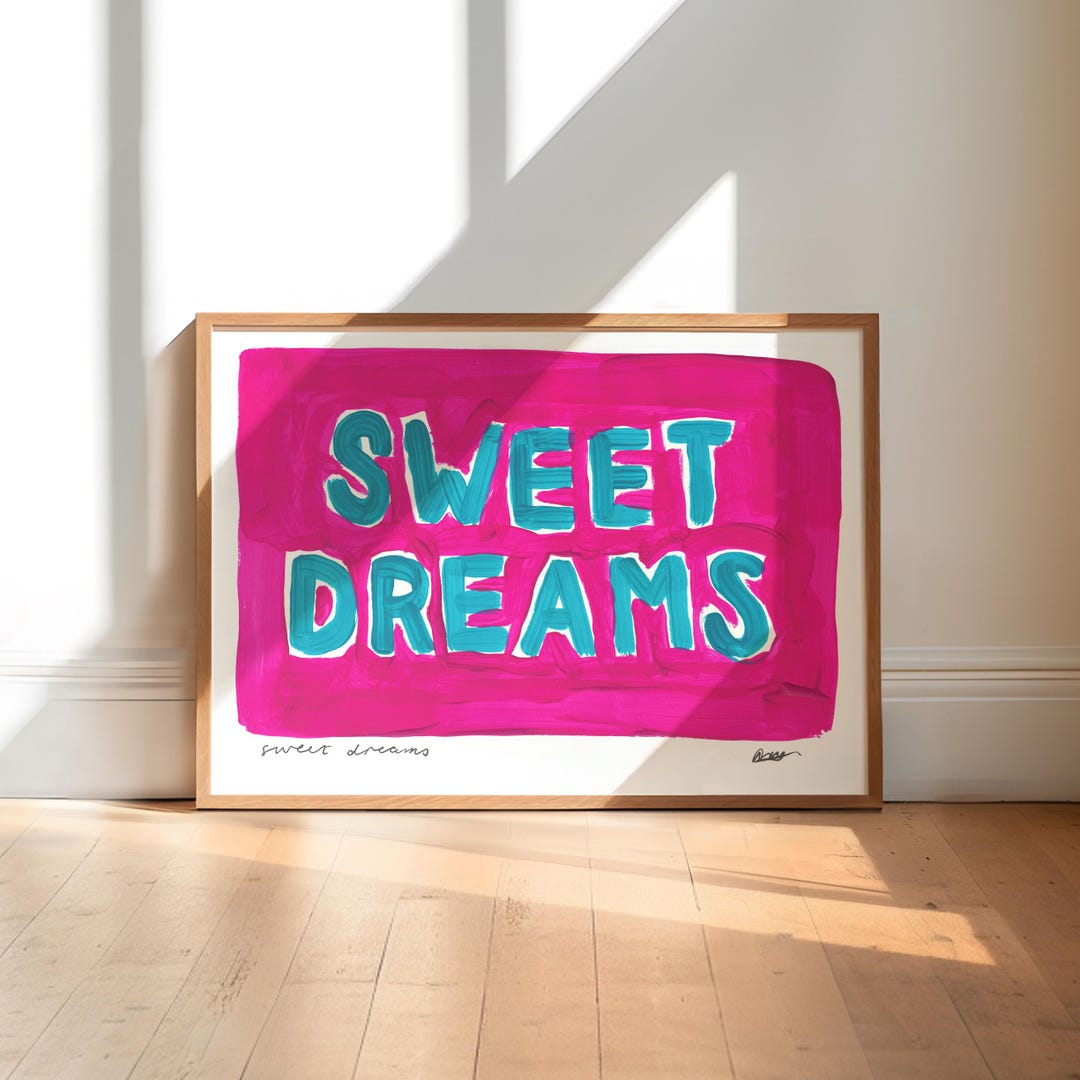 Sweet Dreams Painting Art Print / Hand Painted Abstract Art Print ...