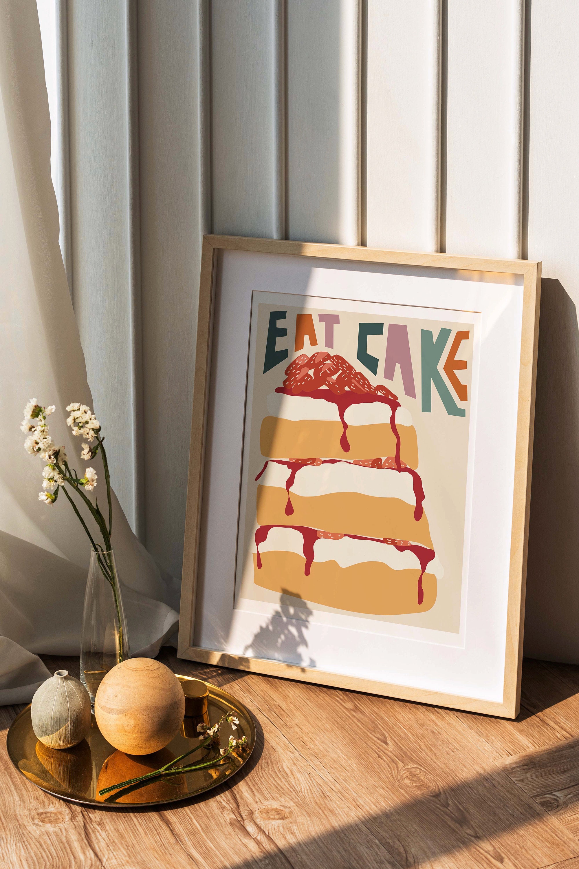 Cake Art Print / Kitchen Wall Art / Art for Kitchen / Art for - Etsy