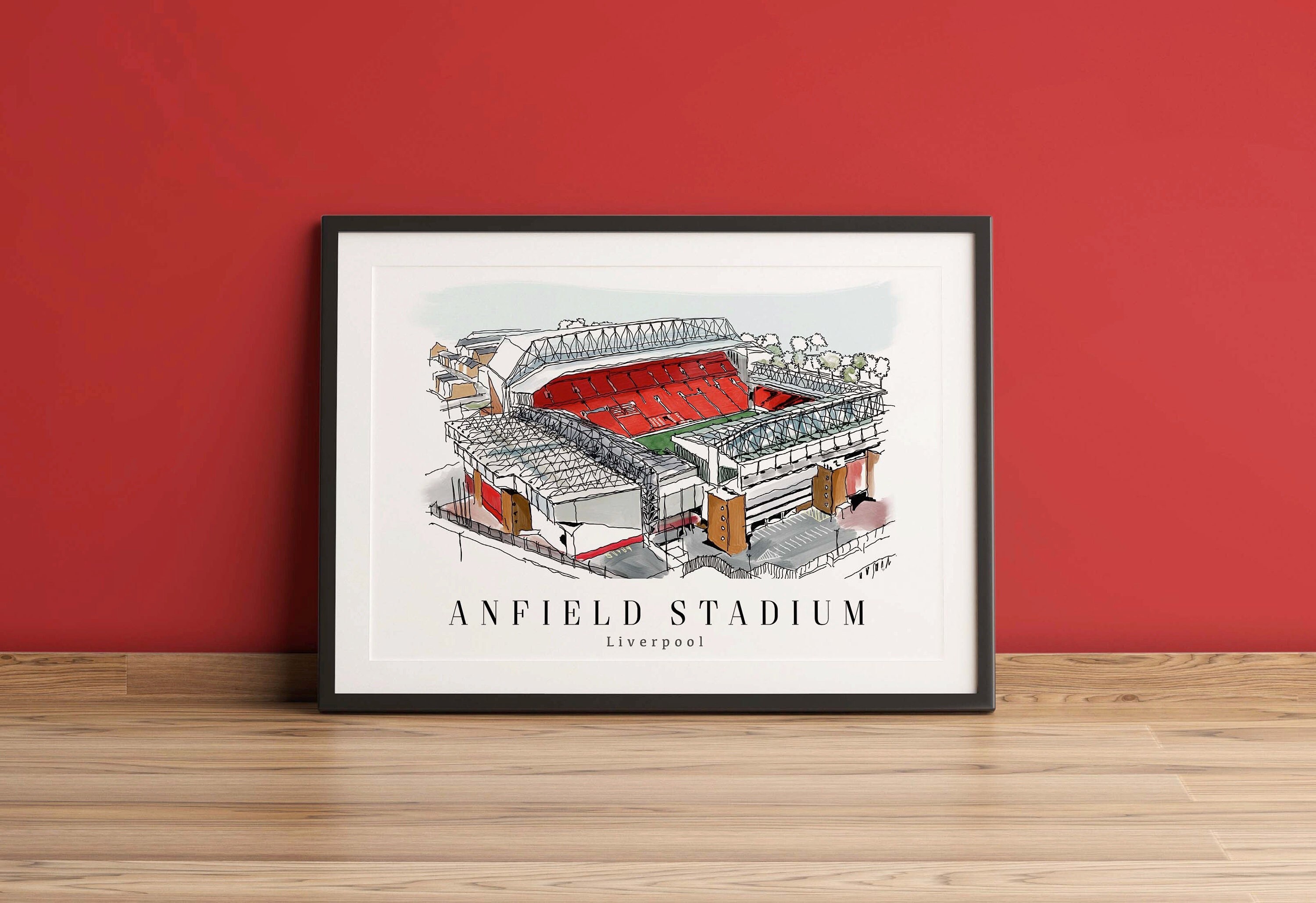 Anfield Art Print / Liverpool Wall Art / Football Art Print / - Etsy