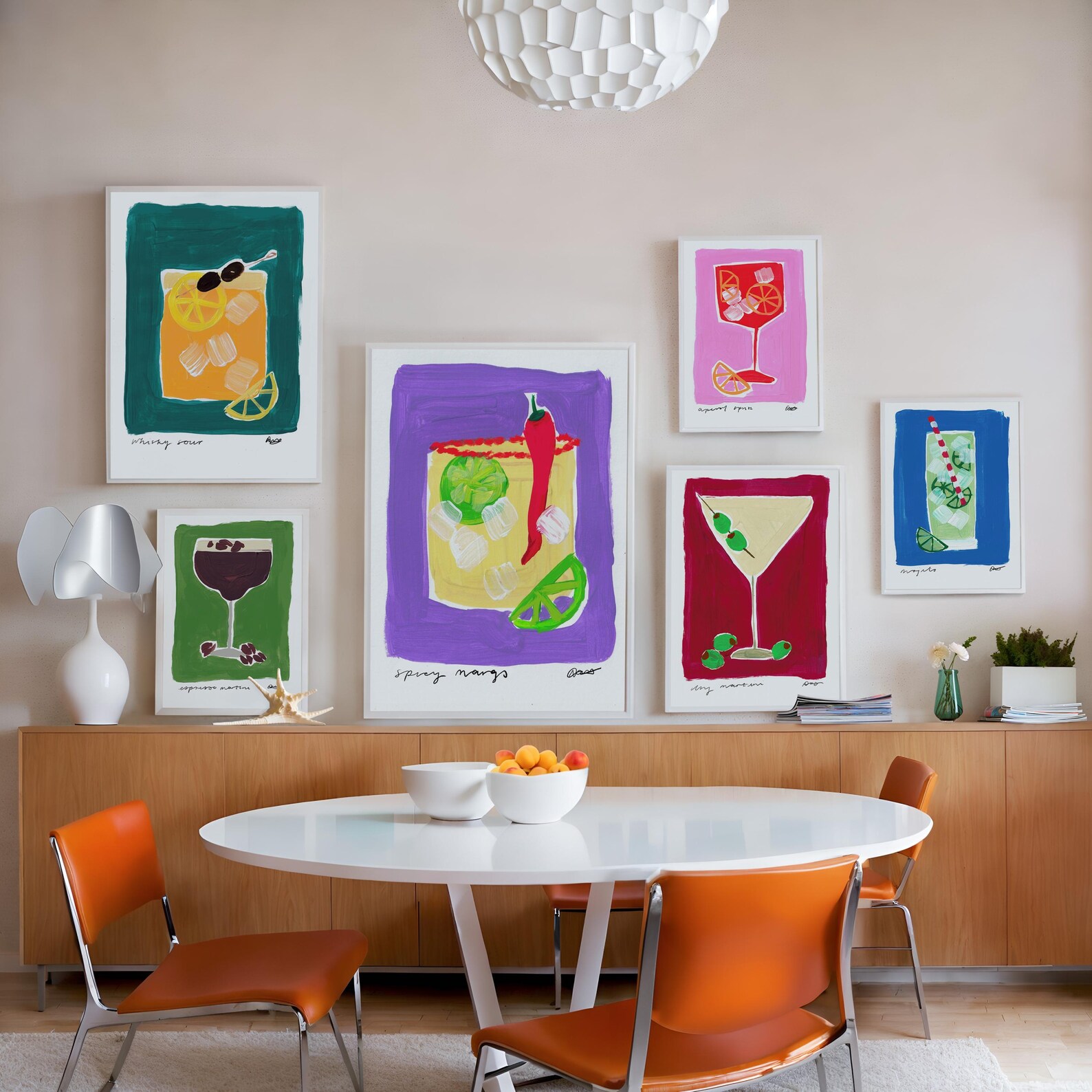Mojito Painting Art Print / Hand Painted Abstract Art Print / Cocktail ...