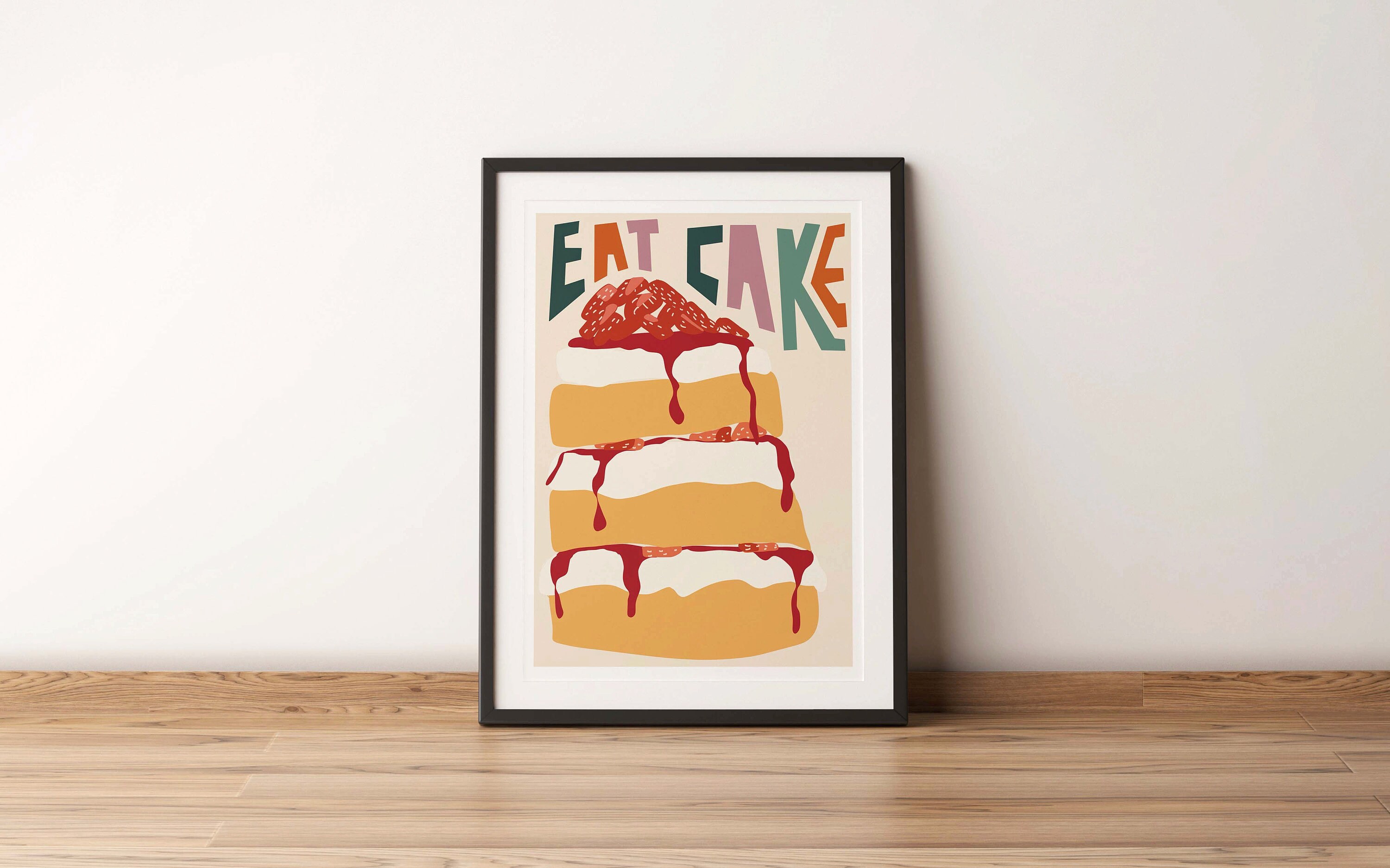 Cake Art Print / Kitchen Wall Art / Art for Kitchen / Art for - Etsy