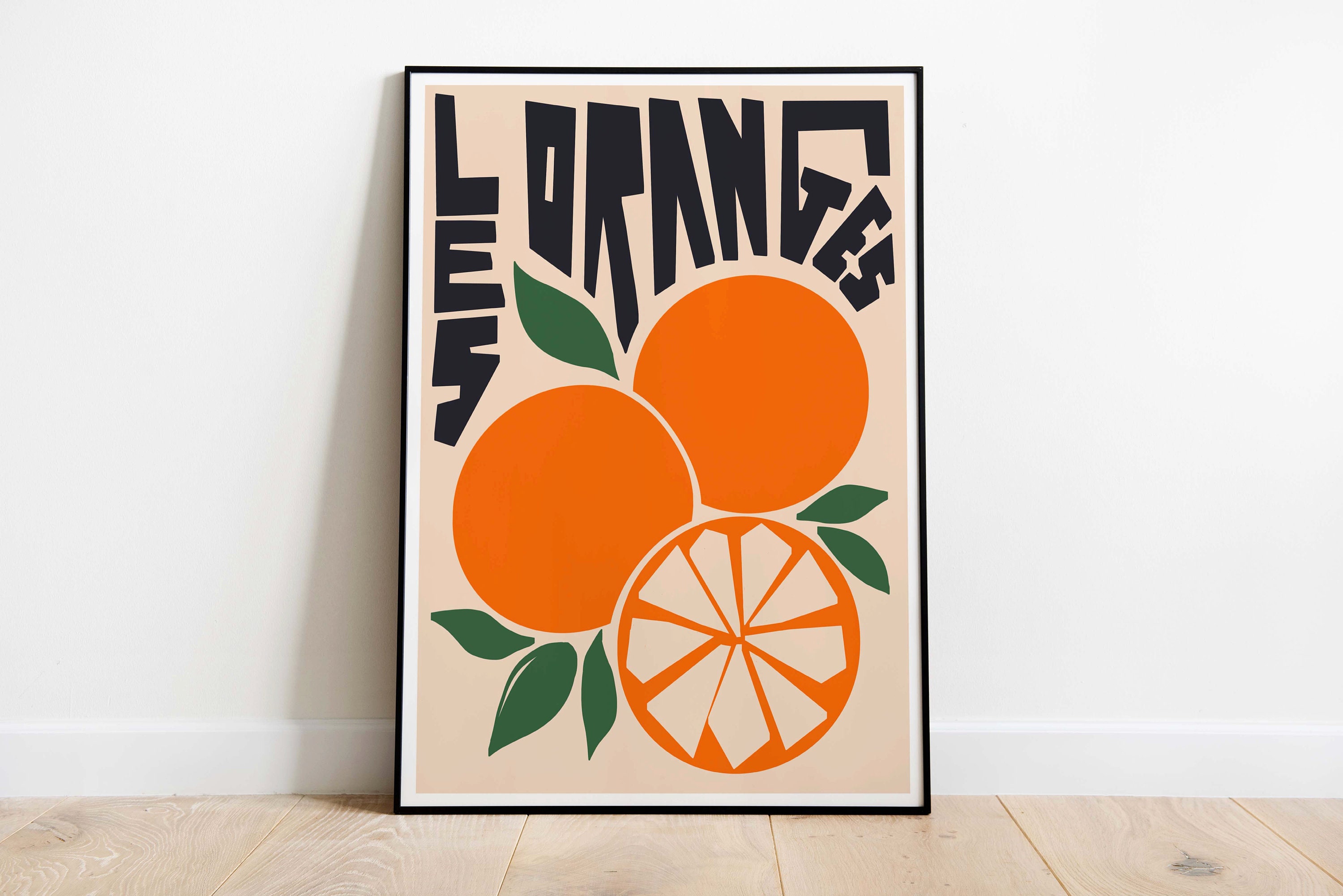 Orange Wall Art / Abstract Art Print / Kitchen Art Print / - Etsy