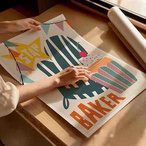 Star Baker Art Print, Retro Kitchen Wall Decor - Etsy