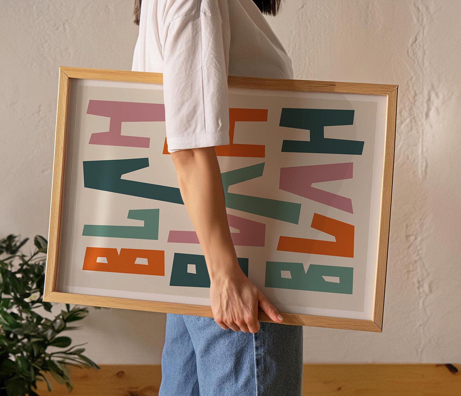 Blah Blah Blah Art Print / Typography Wall Art / Funny Poster / Gallery ...