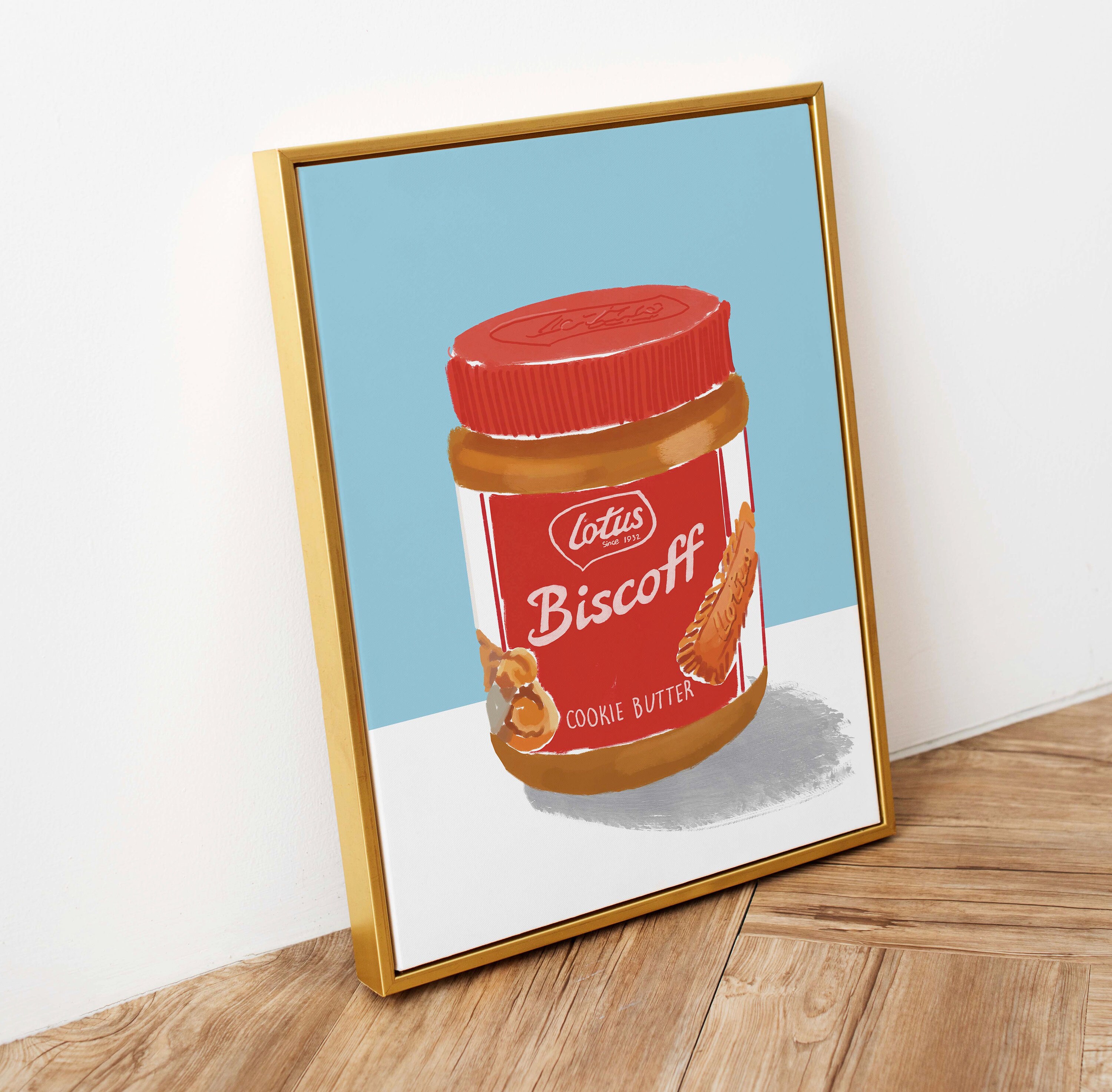 Biscoff Art Print / Kitchen Wall Art / Biscuit Art Print / | Etsy