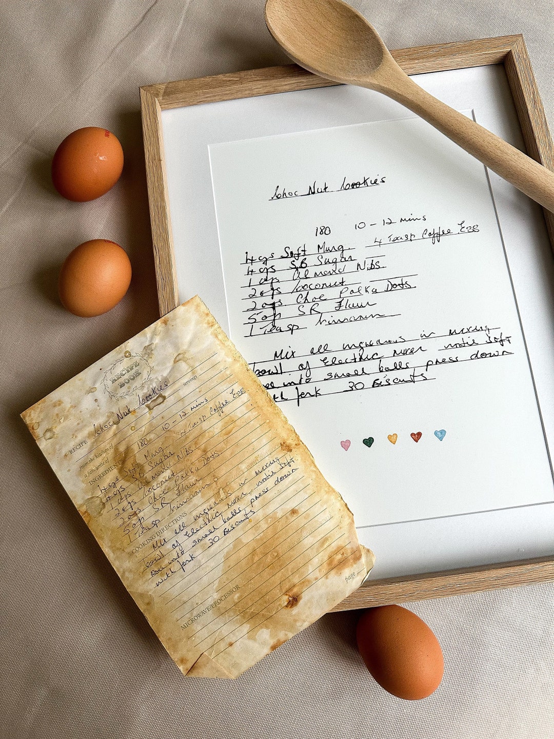 Personalised Recipe Art Print / Handwriting Christmas Gift / Kitchen ...