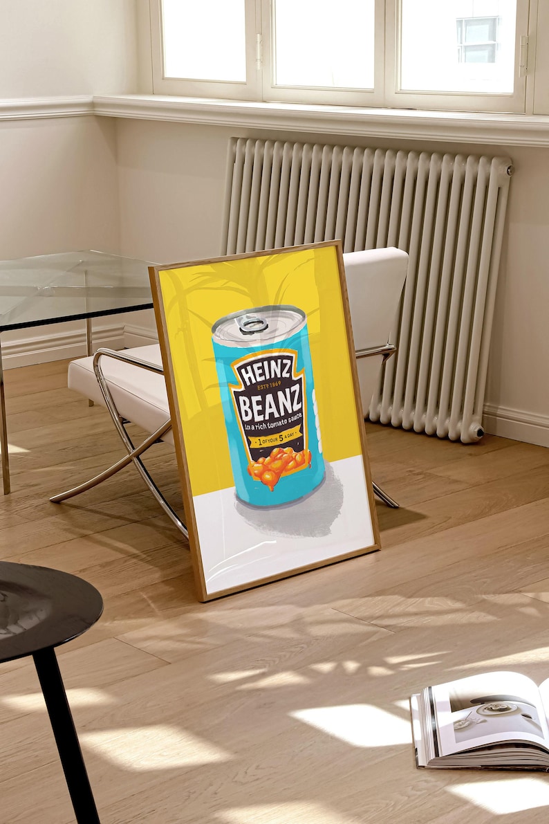 Baked Beans Art Print | Kitchen Foodie Poster - Etsy