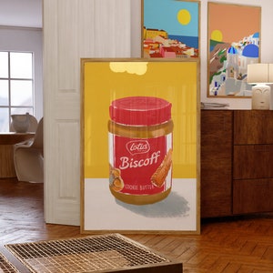 Biscoff Art Print / Kitchen Wall Art / Biscuit Art Print / Biscoff Gift ...