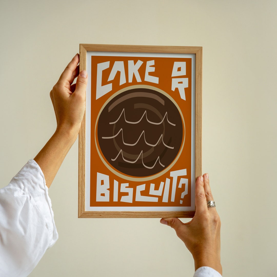 Jaffa Cake Art Print / Kitchen Wall Art / Art for Kitchen / Art for Dining Room / Food Art Print ...