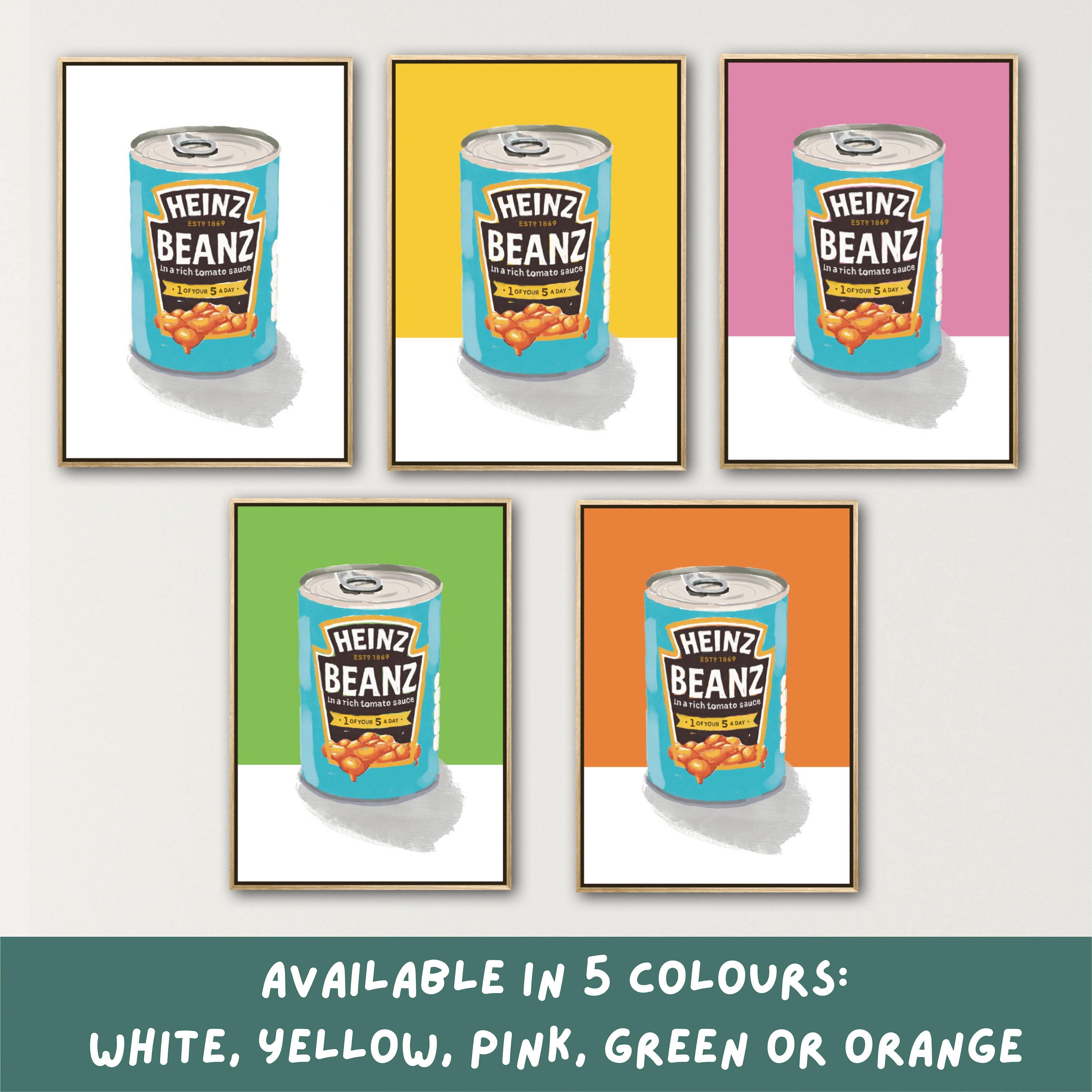Baked Beans Art Print / Kitchen Wall Art / Food Poster Print / - Etsy