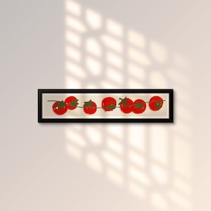Tomatoes Panoramic Art Print / Colourful Kitchen Print / Framed or ...