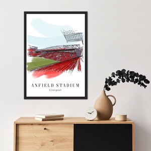 Anfield Art Print / Liverpool Wall Art / Football Art Print / | Etsy