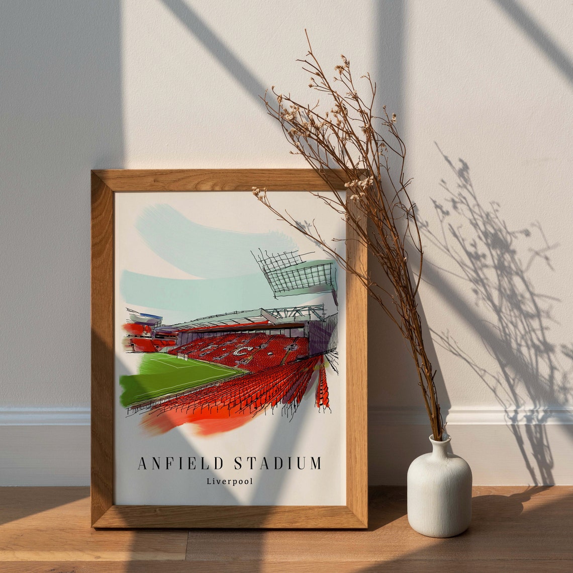 Anfield Art Print / Liverpool Wall Art / Football Art Print / - Etsy UK
