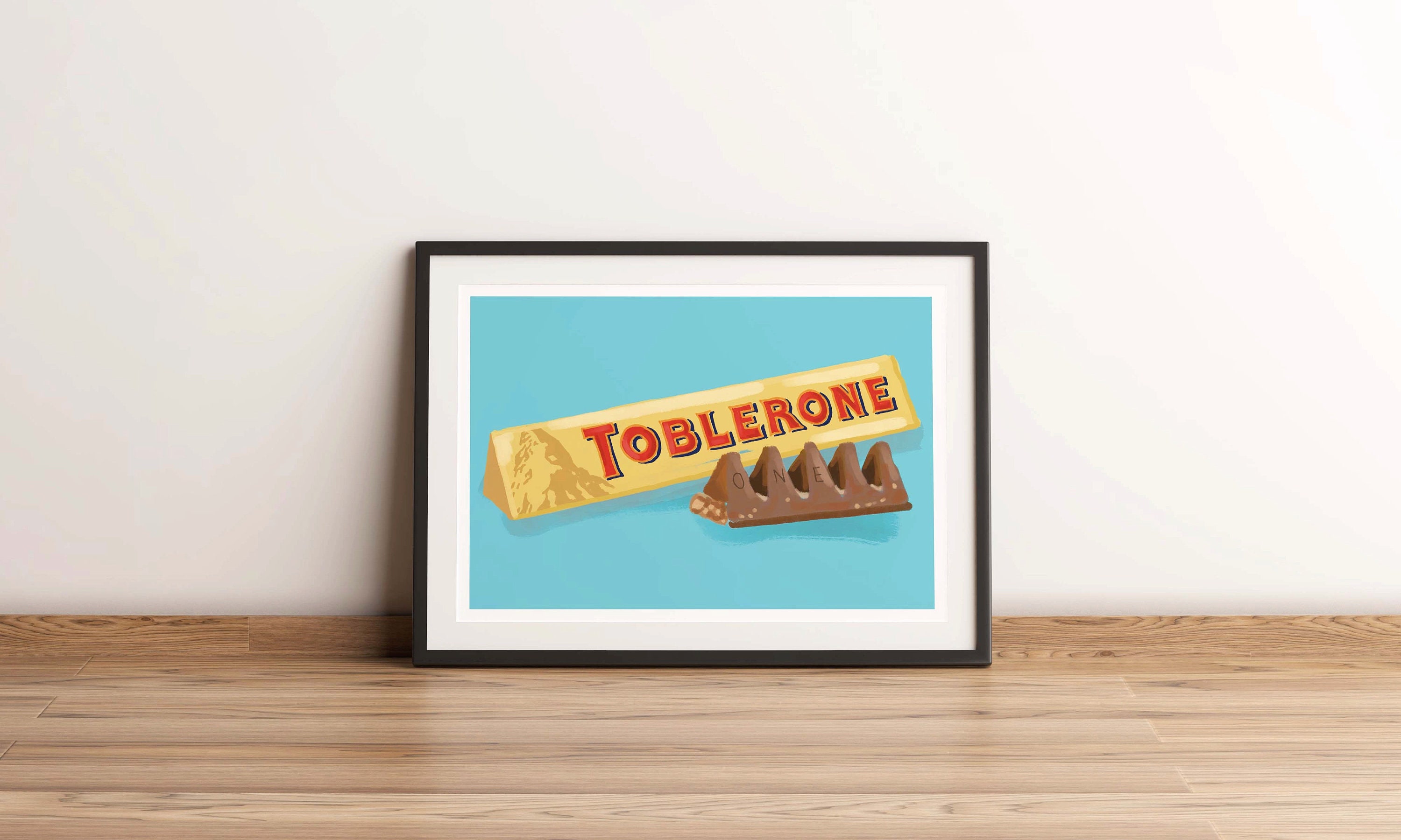 Toblerone Art Print / Kitchen Wall Art / Food Poster Print / - Etsy