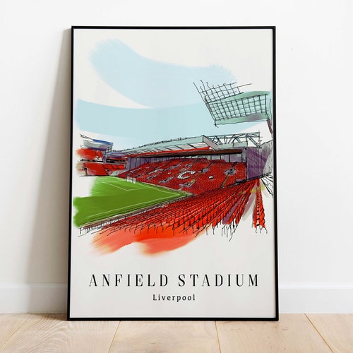 Anfield Art Print / Liverpool Wall Art / Football Art Print / - Etsy