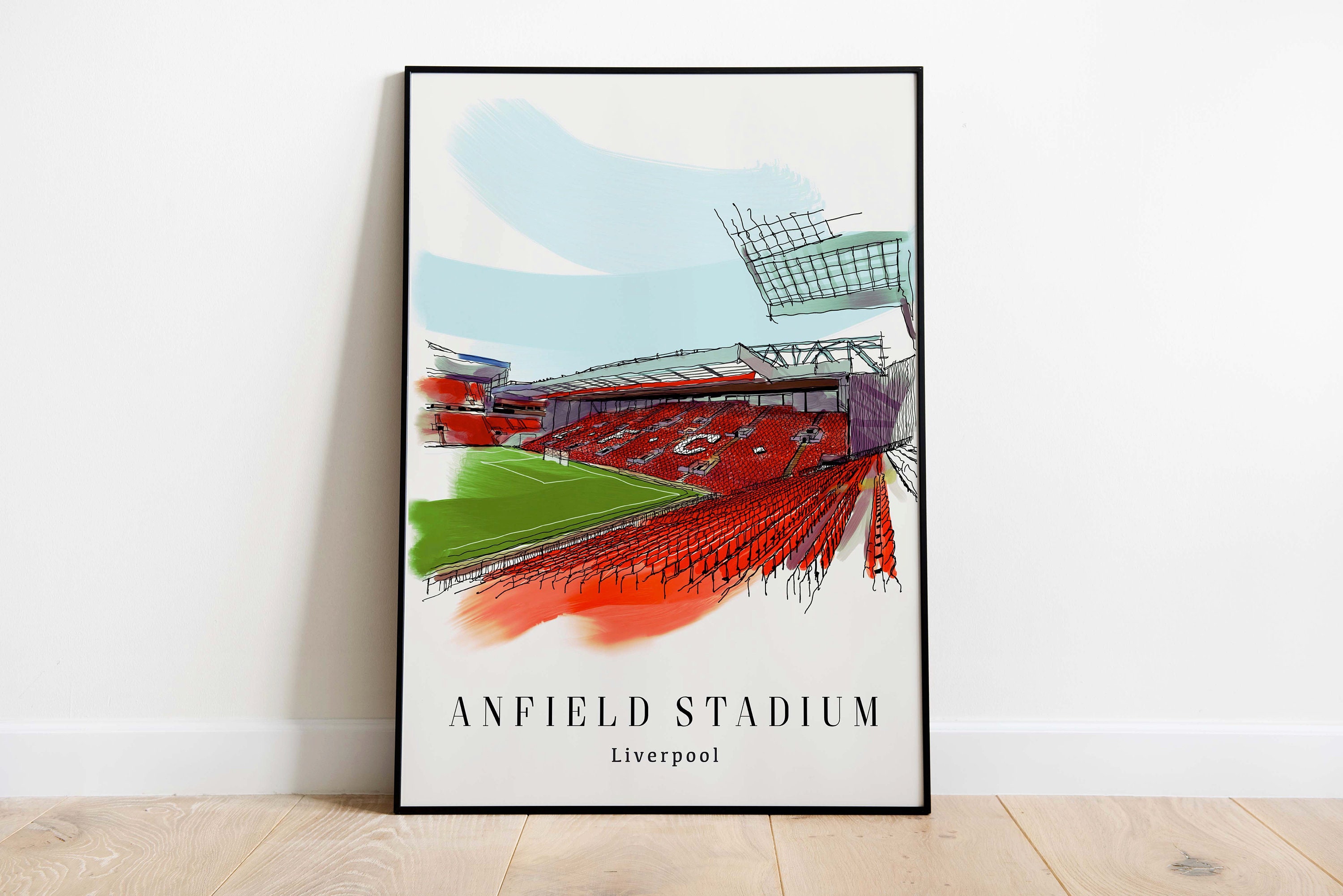 Anfield Art Print / Liverpool Wall Art / Football Art Print / - Etsy UK
