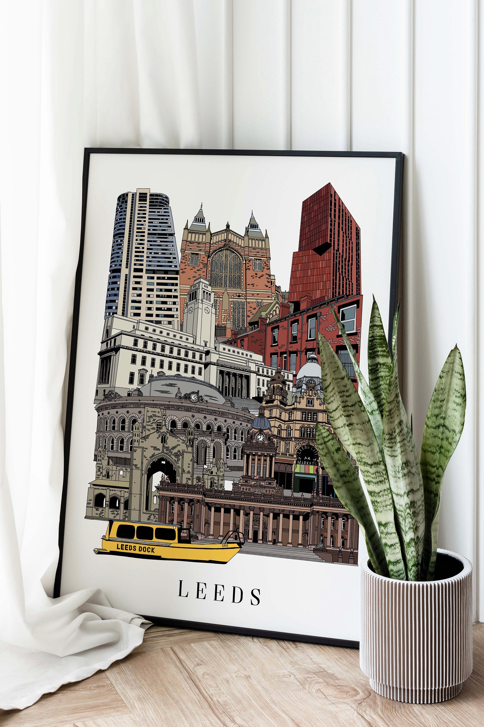 Leeds Landmarks Art Print / Leeds Poster / Leeds Gift / Leeds - Etsy