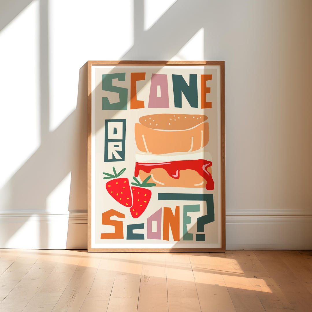 Scone Art Print / Kitchen Wall Art / Art for Kitchen / Art for Dining ...