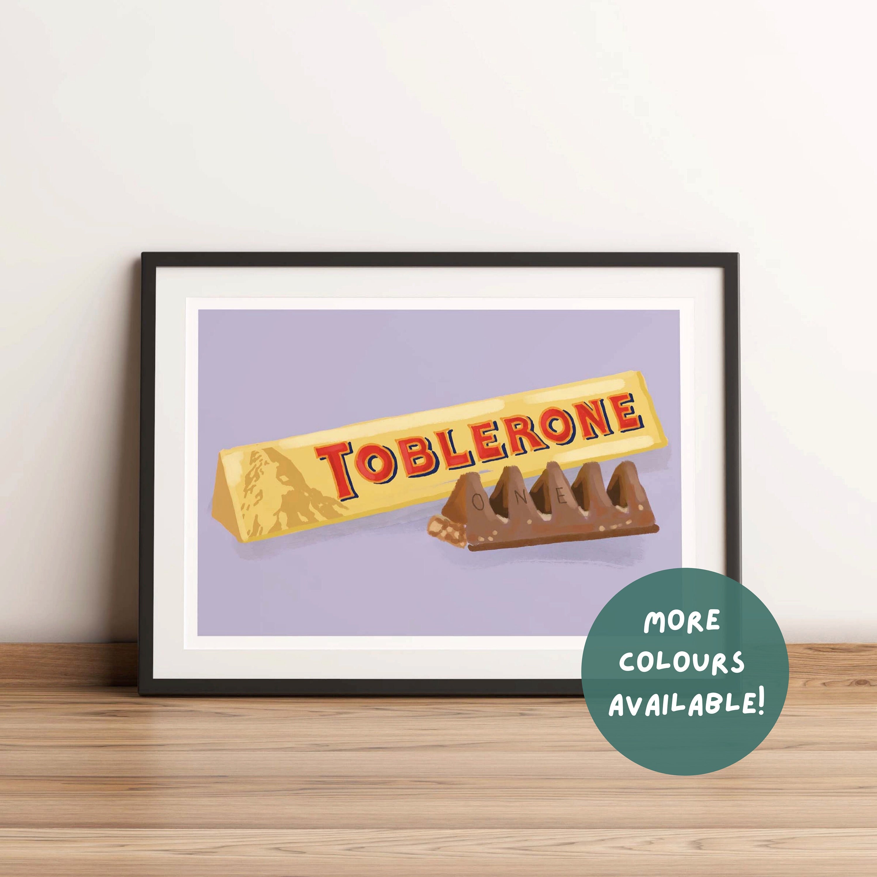 Toblerone Art Print / Kitchen Wall Art / Food Poster Print / - Etsy