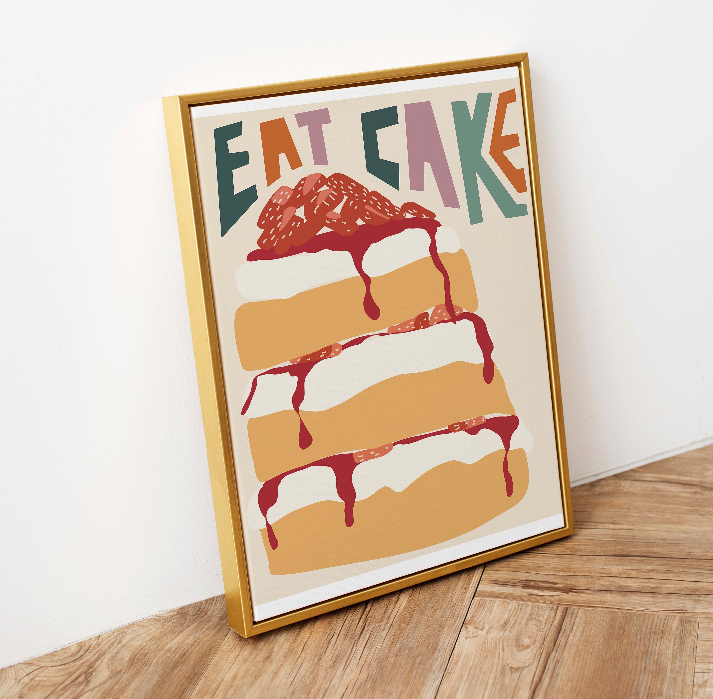 Cake Art Print / Kitchen Wall Art / Art for Kitchen / Art for - Etsy