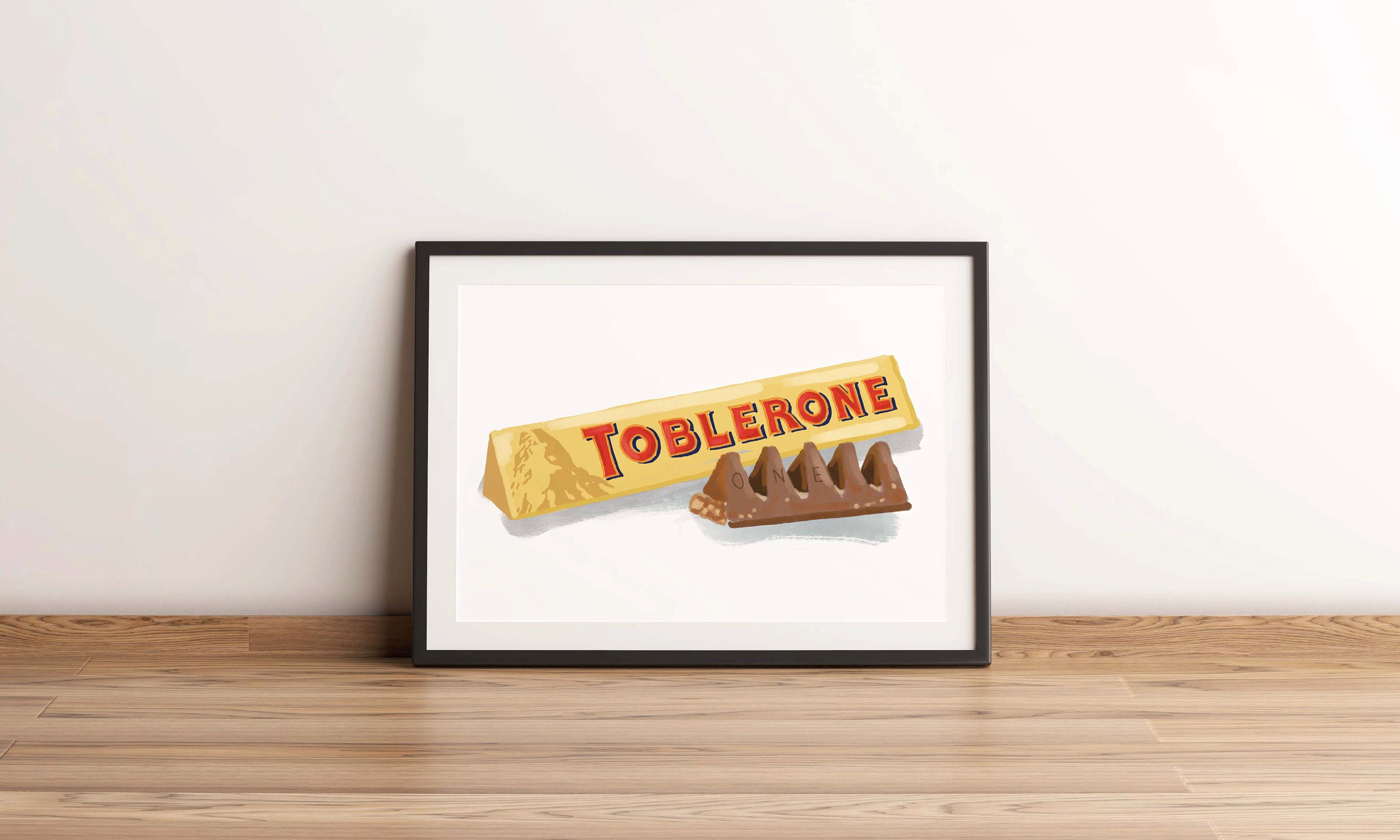 Toblerone Art Print / Kitchen Wall Art / Food Poster Print / - Etsy