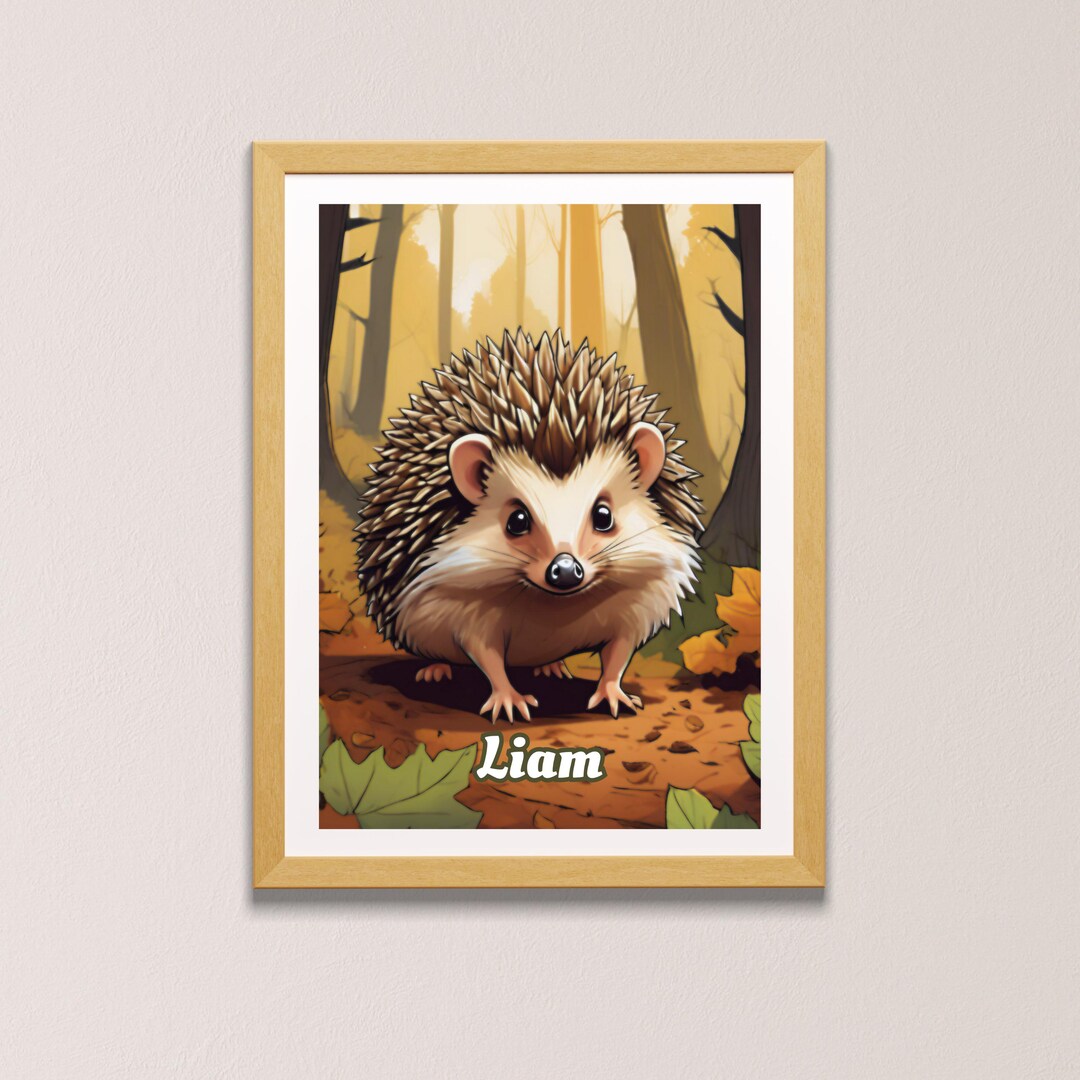 LIAM Printable Poster - Printable Hedgehog A3 Poster With Name Liam ...