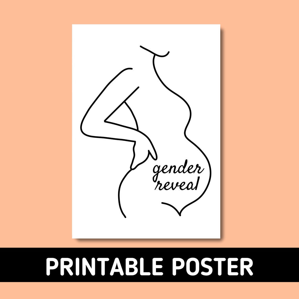 PRINTABLE GENDER REVEAL Poster Baby Gender Reveal Party Poster Pdf Baby ...