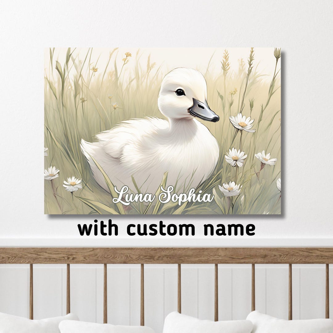 Printable Duck Poster - Baby Duck Printable Poster With Custom Name ...
