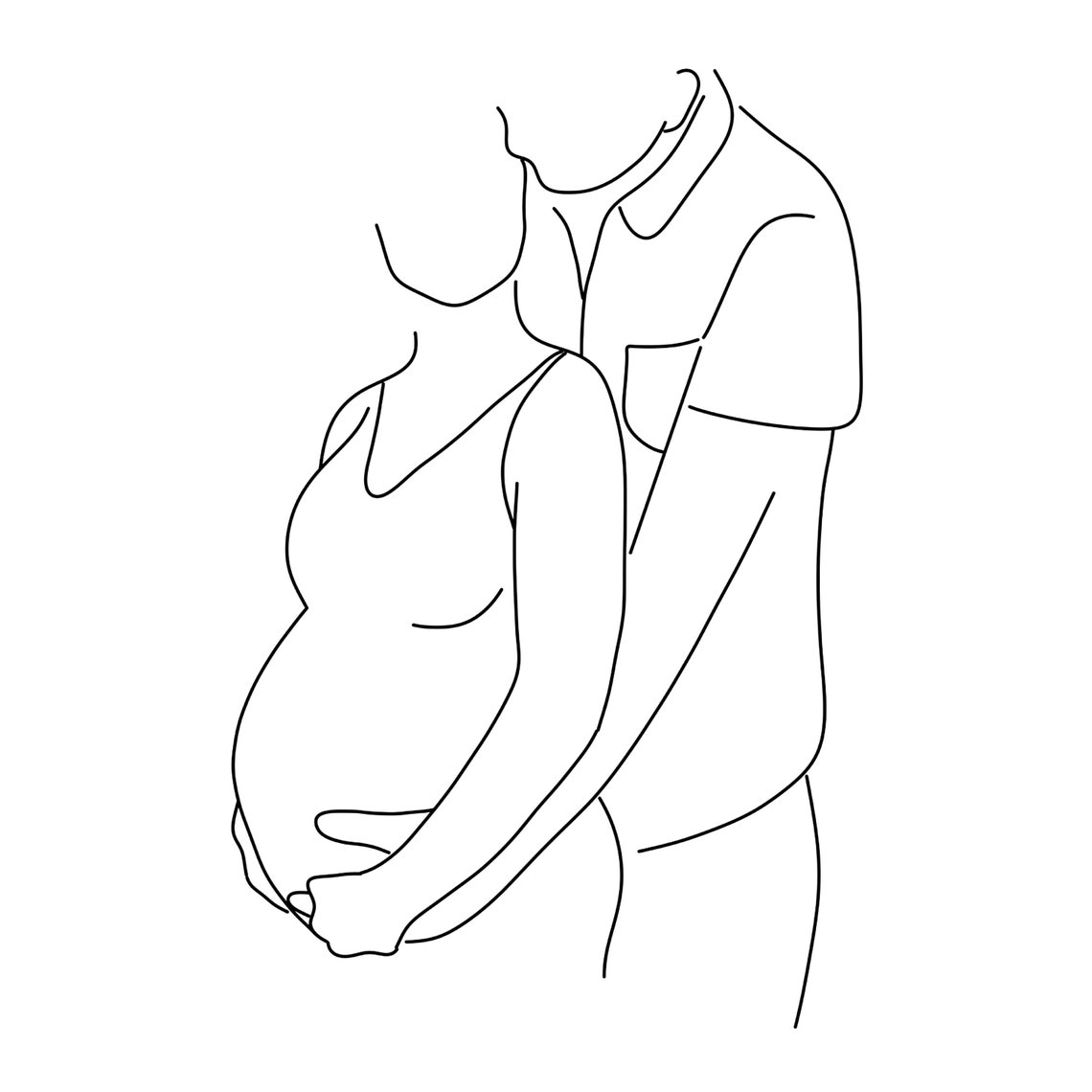 PREGNANT COUPLE PNG Pregnant Couple Line Art Pregnant Png Pregnancy Png ...