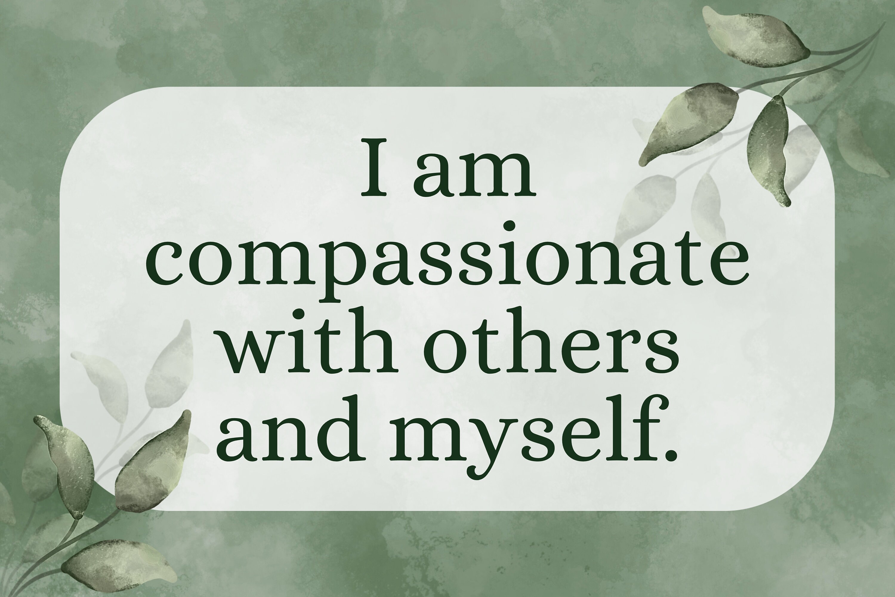 PRINTABLE AFFIRMATION CARDS Green Affirmation Cards - Etsy