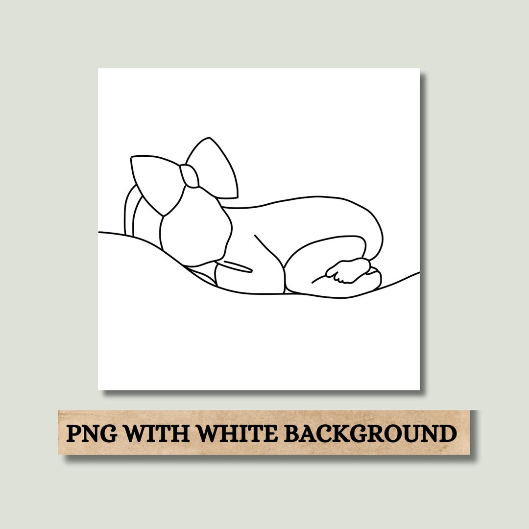 BABY GIRL PNG Baby Girl Line Art Png Baby Png Baby Shower Png Baby Girl ...
