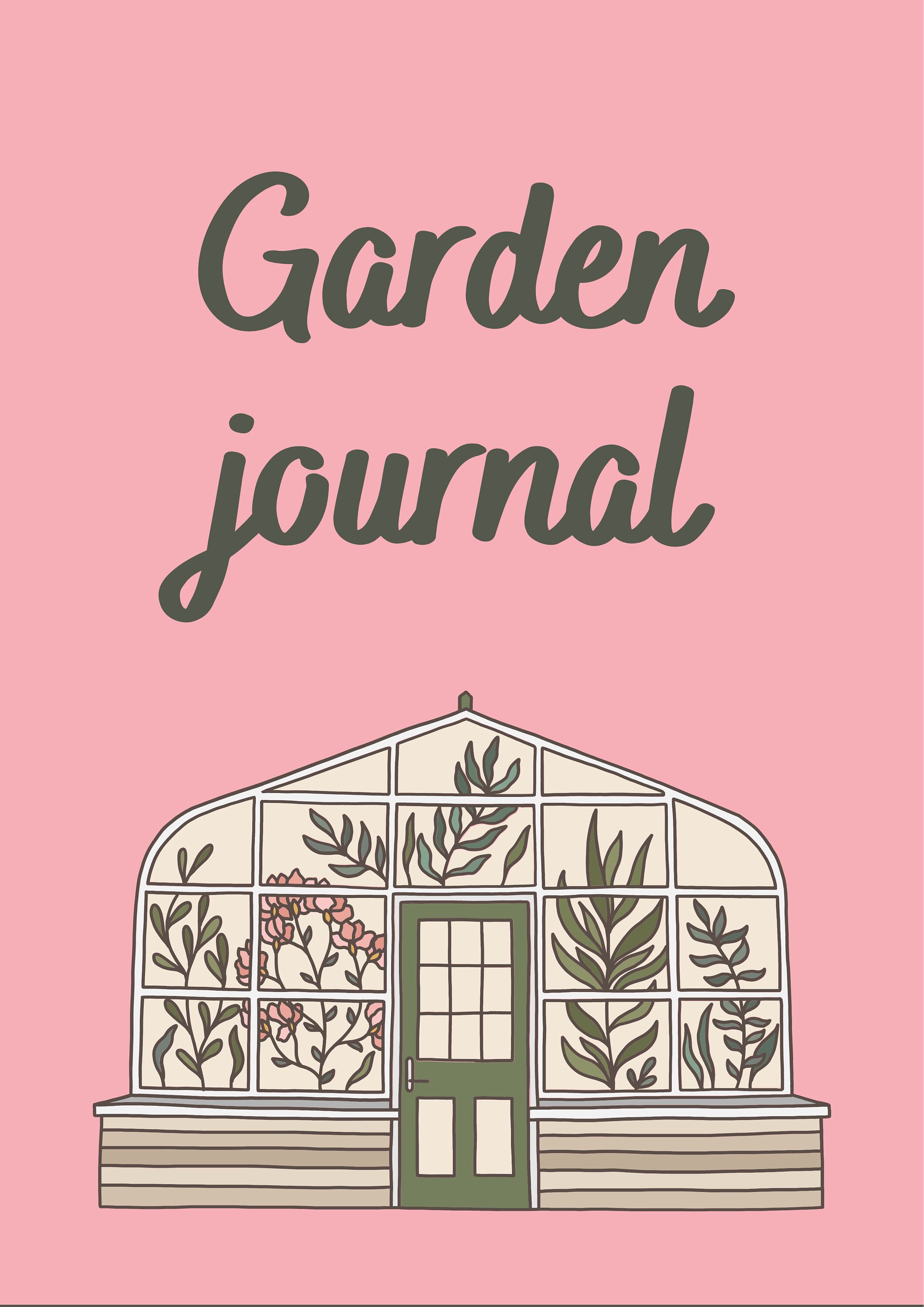 Printable garden journal with 5 different covers / Printable | Etsy