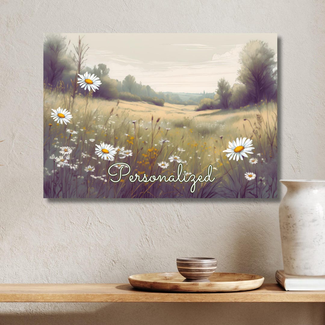 Personalized Printable Meadow Artwork - Peaceful Meadow Digital Art ...