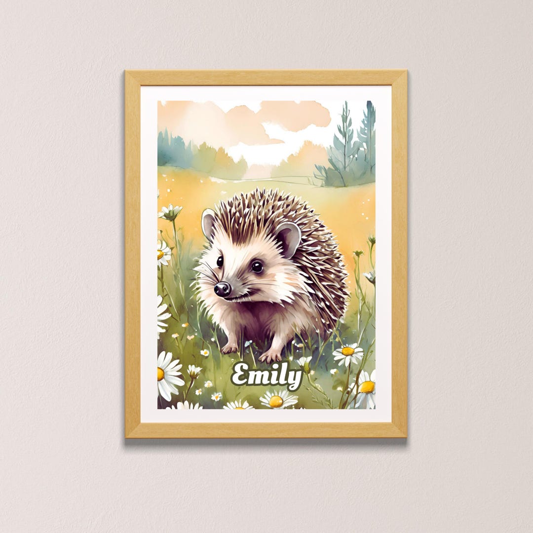 EMILY Printable Poster - Printable Hedgehog A3 Poster With Name Emily ...