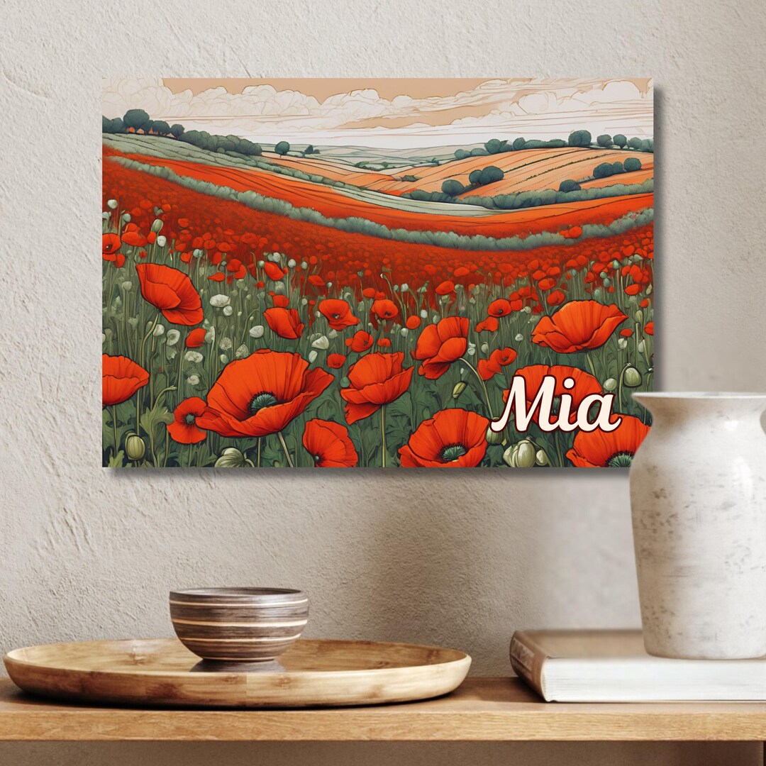 MIA Printable A4 Poster - Printable A4 Landscape Poster With Name Mia ...