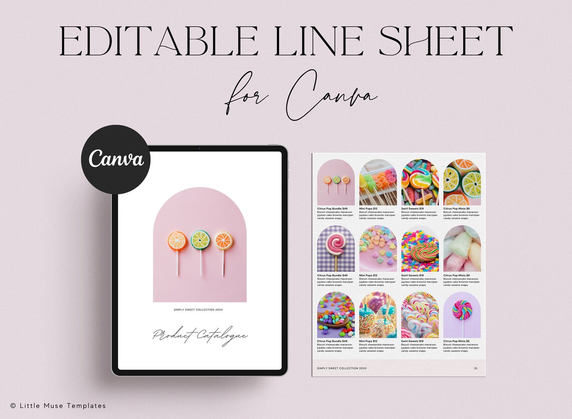 Printable Line Sheet Wholesale Line Sheet Wholesale - Etsy
