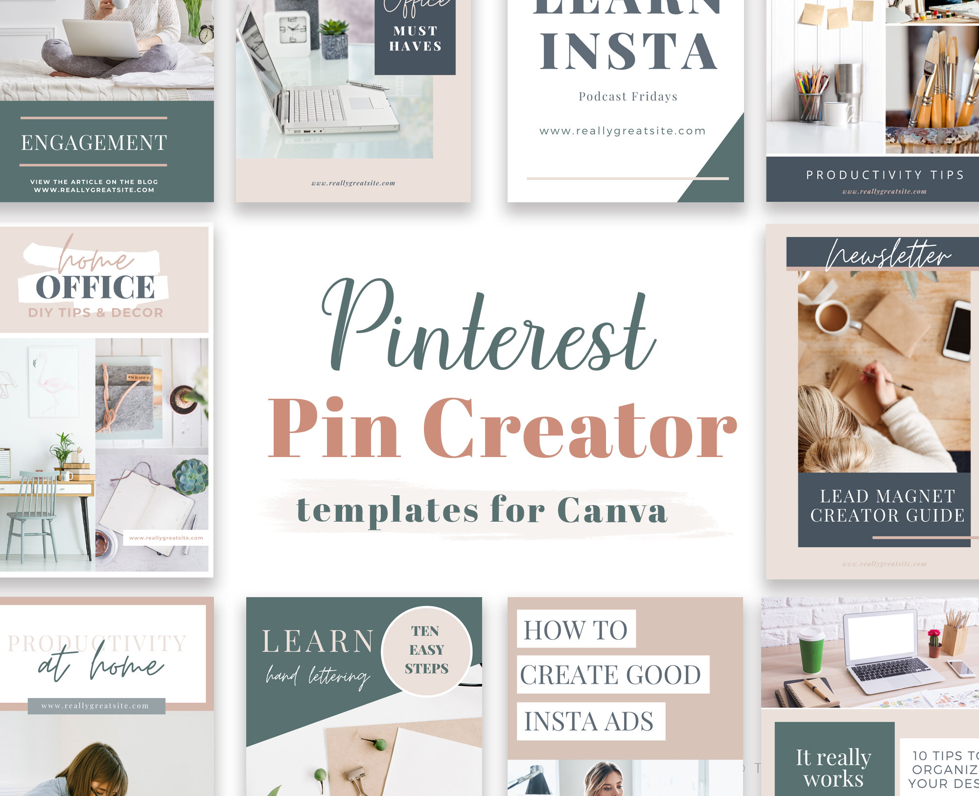 Pinterest Templates for Canva Canva Pinterest Post Templates - Etsy