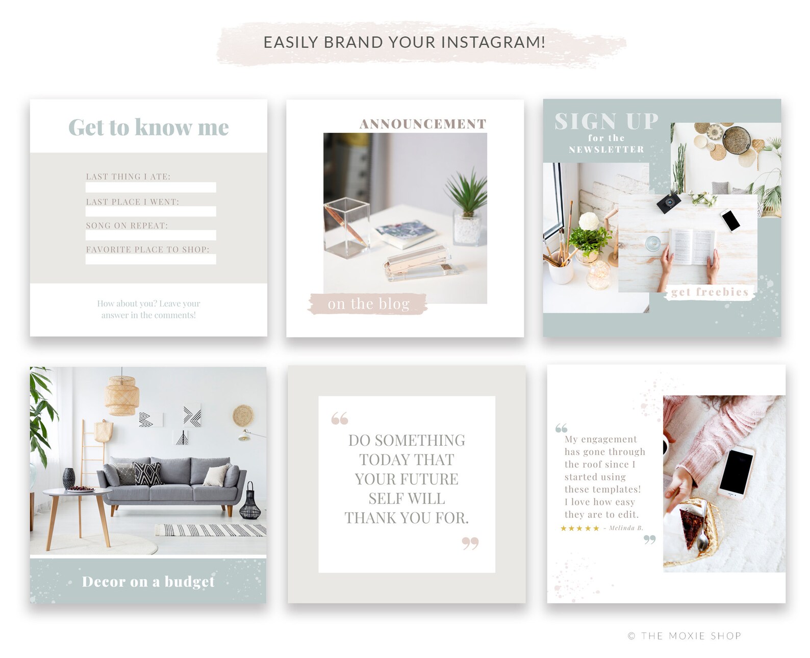 Instagram Post Templates for Canva Instagram Tile Templates for Canva ...