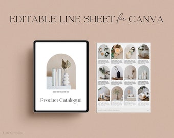 Printable Line Sheet | Wholesale Line Sheet, Wholesale Catalogue, Line ...