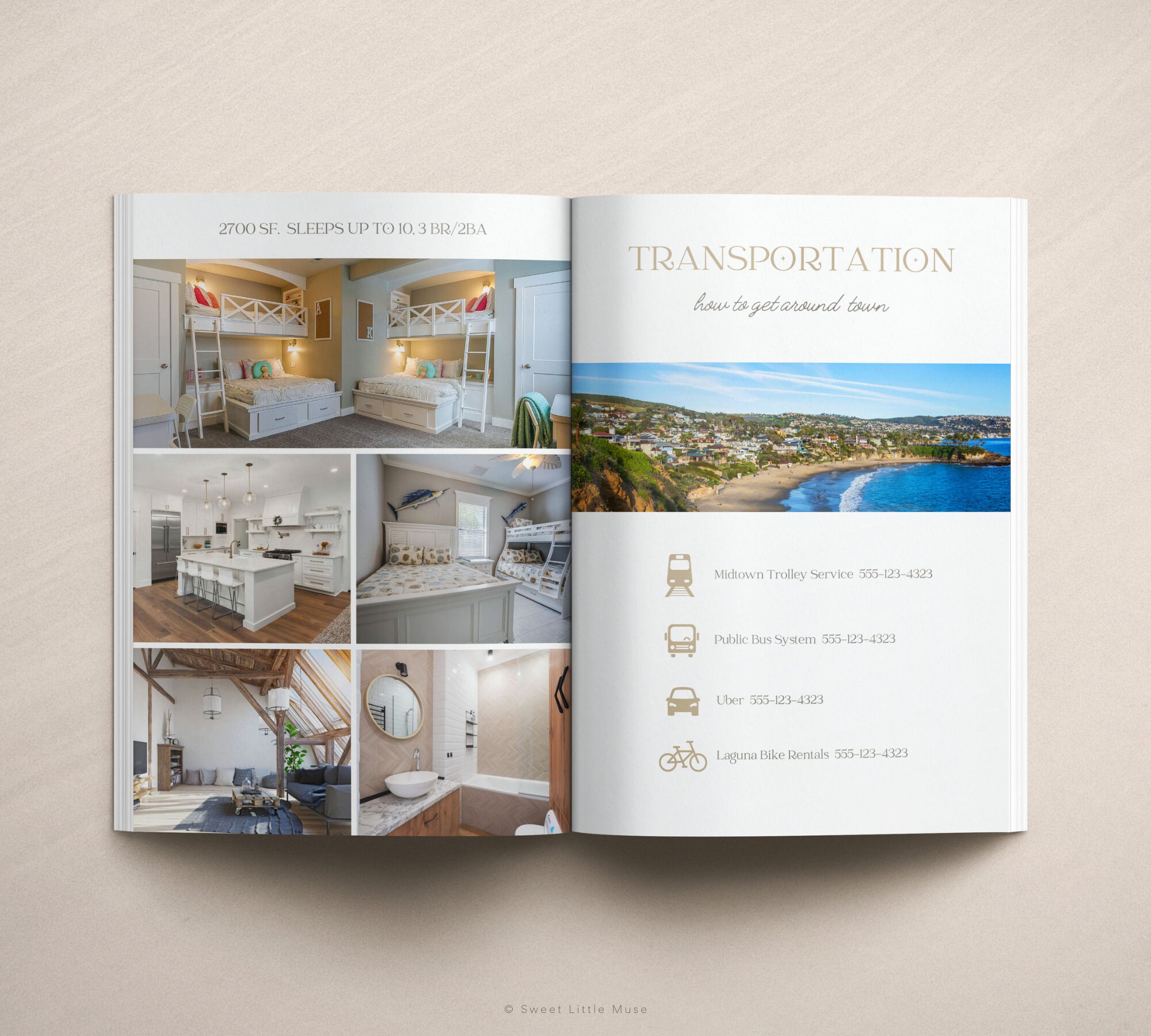 Printable Air BNB Welcome Book Template for Canva Digital Air BNB ...