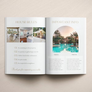 Printable Air BNB Welcome Book Template for Canva - Digital Air BNB ...